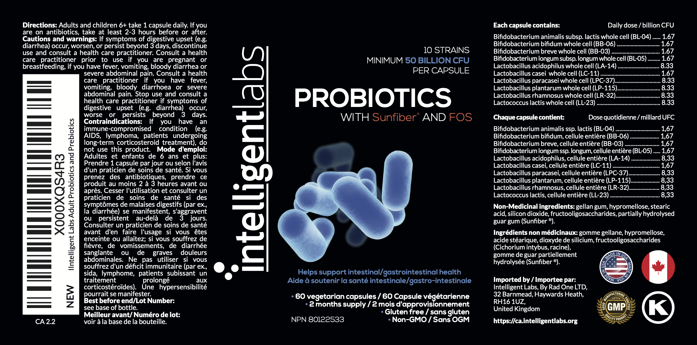 Adult Probiotics with Prebiotics - Intelligent Labs