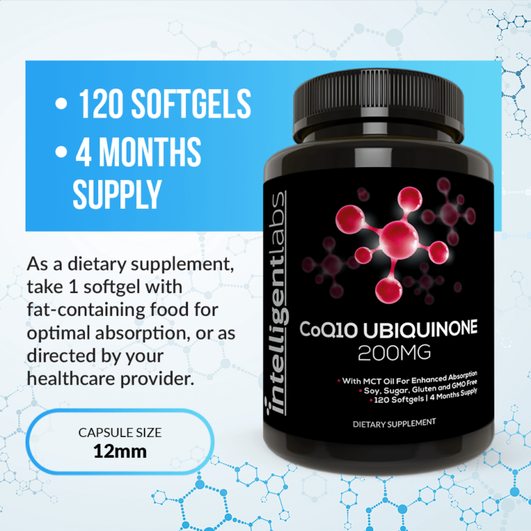 CoQ10 Ubiquinone 200mg - Intelligent Labs